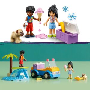 LEGO Friends Beach Buggy Fun 41725 Building Toy Set, Creative Fun for Toddlers Ages 4+, with 2 Mini-Dolls, Pet Dog and Dolphin figures, a Beach Buggy Toy Car and Accessories