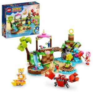 lego sonic the hedgehog amy’s animal rescue island 76992 building toy set, sonic adventure toy with 6 characters and accessories for creative role play, fun gift for 7 year old gamers