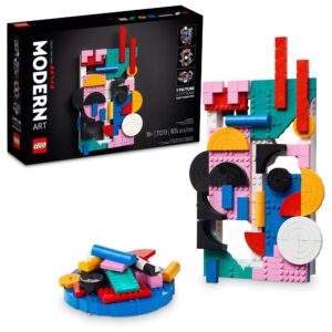 lego art modern art 31210 build & display home décor abstract wall art kit, birthday gift idea for artistic people, set for teens or adults who enjoy craft hobbies