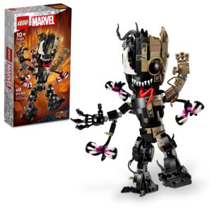 lego marvel venomized groot 76249 transformable marvel toy for play and display, buildable marvel action figure for fans of the guardians of the galaxy movie, birthday gift for 10 year old kids