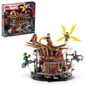 lego marvel spider-man final battle building toy set, marvel collectible based on the climax of the spider-man: no way home movie, spider-man day gift, 76261