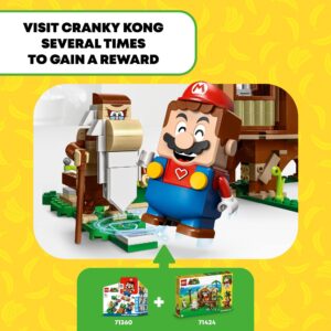 LEGO Super Mario Donkey Kong’s Tree House Expansion Set, Buildable Game with 2 Collectible Super Mario Figures Donkey Kong and Cranky Kong, Fun Birthday Gift for 8-10 Year Old Kids, 71424