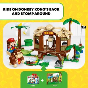 LEGO Super Mario Donkey Kong’s Tree House Expansion Set, Buildable Game with 2 Collectible Super Mario Figures Donkey Kong and Cranky Kong, Fun Birthday Gift for 8-10 Year Old Kids, 71424