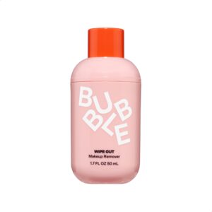 bubble skincare wipe out makeup remover - hydrating face & eye makeup remover enriched with vitamins & antioxidants - fragrance-free skin care suitable for all skin types (50ml)