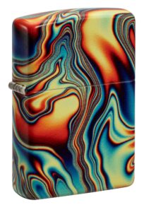 zippo colorful swirl design glow in the dark 540 color pocket lighter