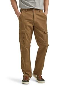 wrangler authentics men's relaxed fit stretch cargo pant, kangaroo