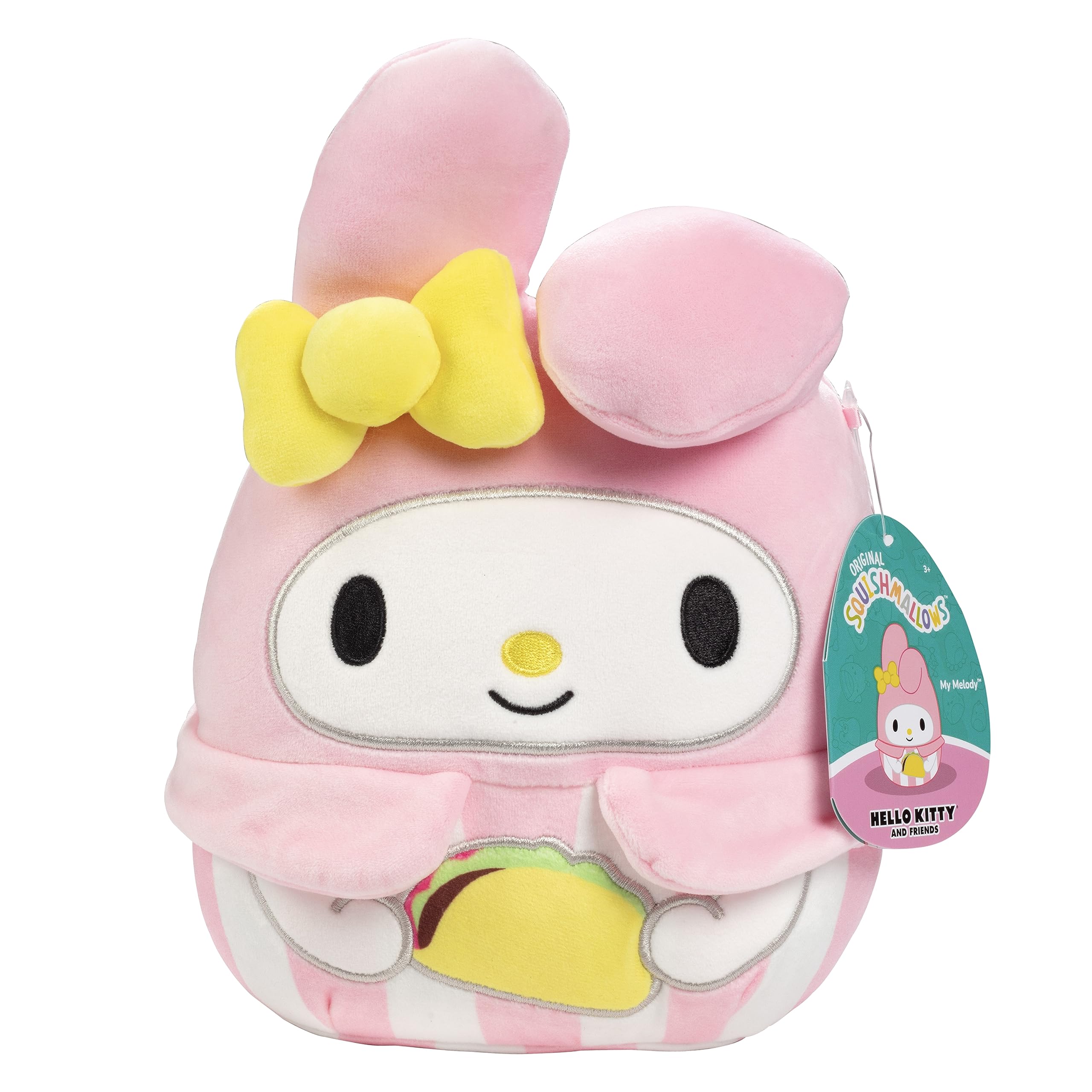 Squishmallows 8" My Melody with Taco Food Truck Series Plush - Official Kellytoy - Collectible Soft & Squishy Sanrio Hello Kitty Stuffed Animal Toy - Gift for Kids, Girls & Boys - 8 Inch