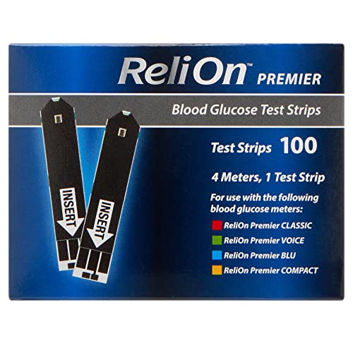 Reli On Premier Blood Glucose Test Strips | Diabetes Care Test Strips | Tiras de Glucometro | ReliOn Premier Test Strips 100 Count. + Lual's 45 Diabetes Decoded