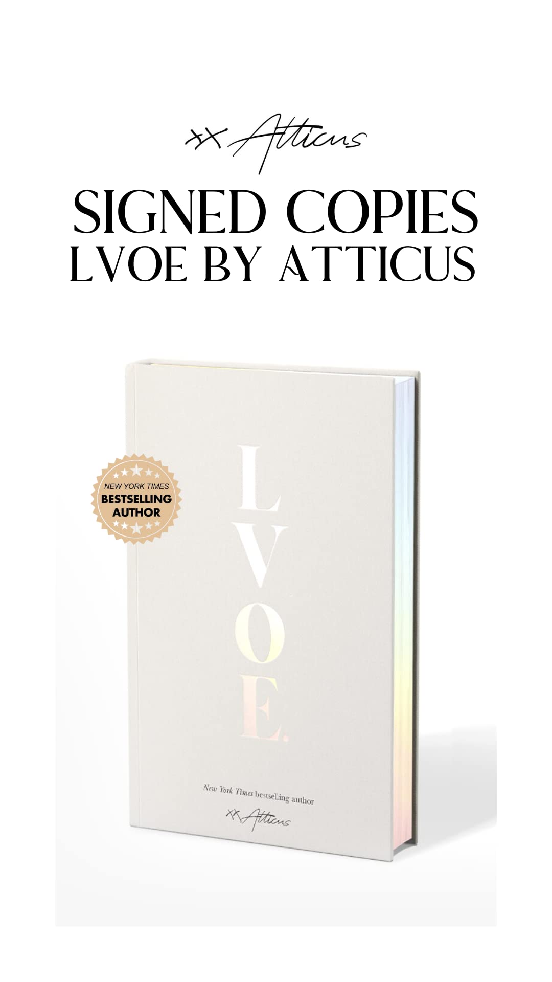 LVOE: Poems, Epigrams & Aphorisms OfficialSigned Paperback by Atticus