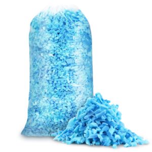 tbgenius 5lbs bean bag filler, shredded memory foam filling for bean bag chair, dog beds, cushions pillows, added gel particles