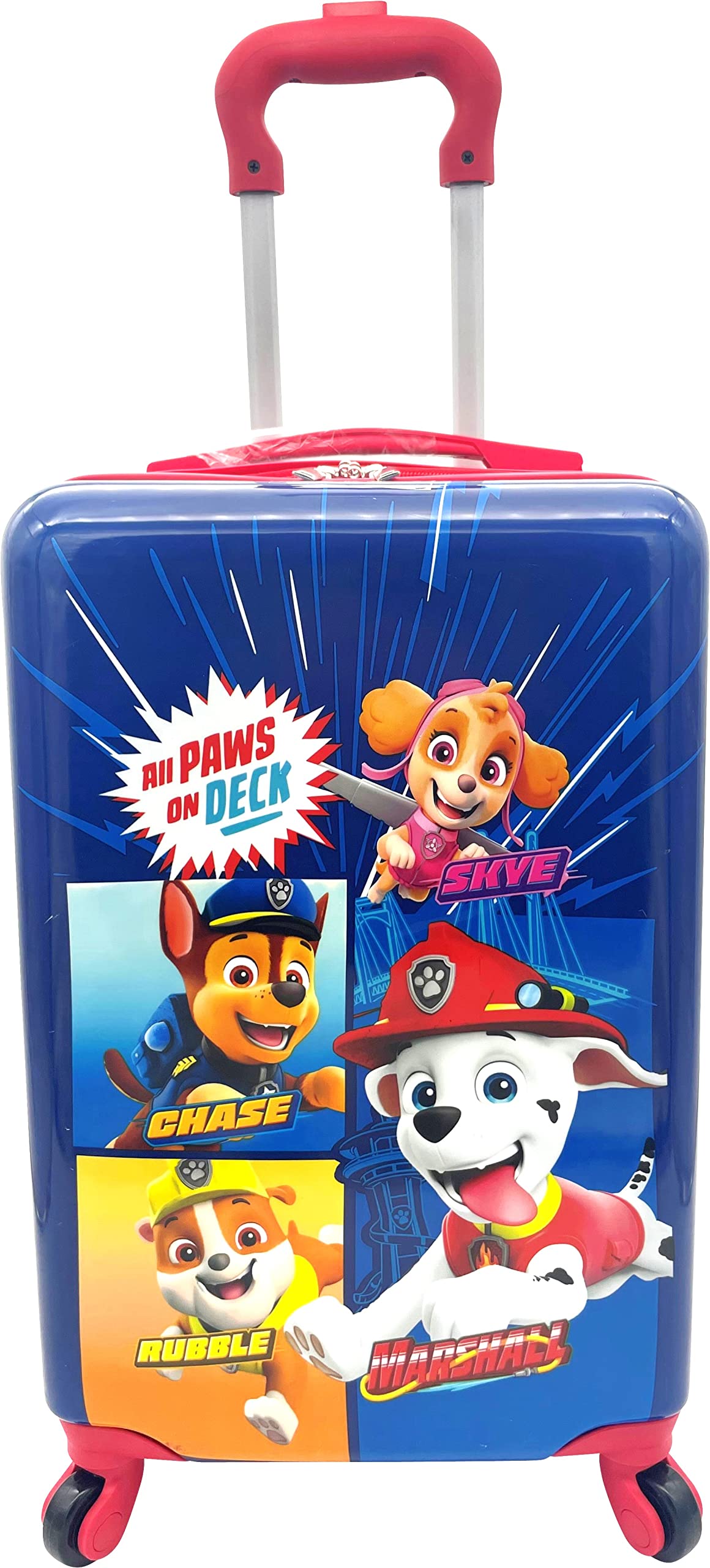 Fast Forward Kids Licensed Hard-Side 20” Spinner Luggage Lightweight Carry-On Suitcase (Paw Patrol) Carry-On 20 Inch