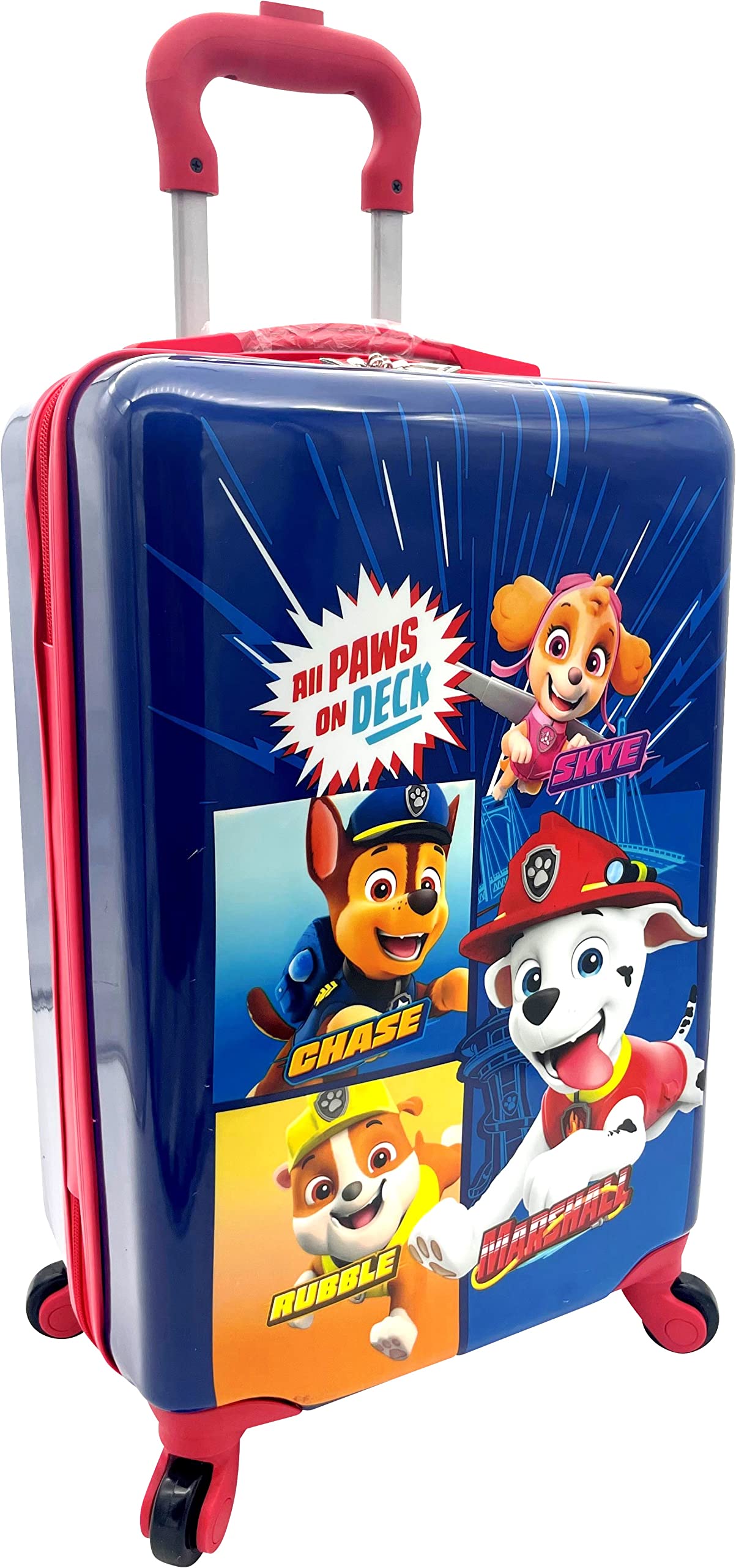 Fast Forward Kids Licensed Hard-Side 20” Spinner Luggage Lightweight Carry-On Suitcase (Paw Patrol) Carry-On 20 Inch