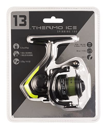 13 FISHING - Thermo Ice - Ice Fishing Spinning Reel - TI4-CP, Black