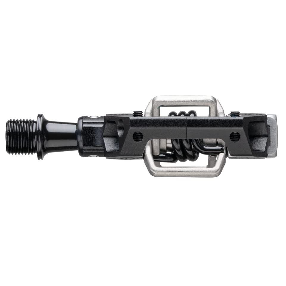 Crankbrothers Mallet Trail Mountain Bike Pedals - Black/Black Spring - MTB Enduro XC Trail Optimized Platform - Clip-in System Pair of Bicycle Mountain Bike Pedals (Cleats Included)