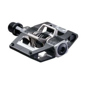 Crankbrothers Mallet Trail Mountain Bike Pedals - Black/Black Spring - MTB Enduro XC Trail Optimized Platform - Clip-in System Pair of Bicycle Mountain Bike Pedals (Cleats Included)