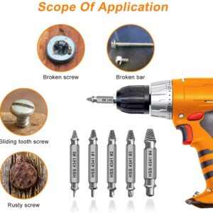 Gifts for Men,Damaged Screw Extractor Set-Christmas Stocking Stuffers for Adults Men Him,Mens Gifts,Husband,Stripped Screws Nuts & Bolts Drill Bit Tools for Easy Removal of Rusty Broken Hardware Gifts