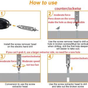 Gifts for Men,Damaged Screw Extractor Set-Christmas Stocking Stuffers for Adults Men Him,Mens Gifts,Husband,Stripped Screws Nuts & Bolts Drill Bit Tools for Easy Removal of Rusty Broken Hardware Gifts