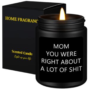 homsolver birthday gifts for mom, mom gifts from daughter and son, mothers day, birthday, thanksgiving day, christmas gifts for mom, best mom ever gifts, funny romance candles gifts for mom