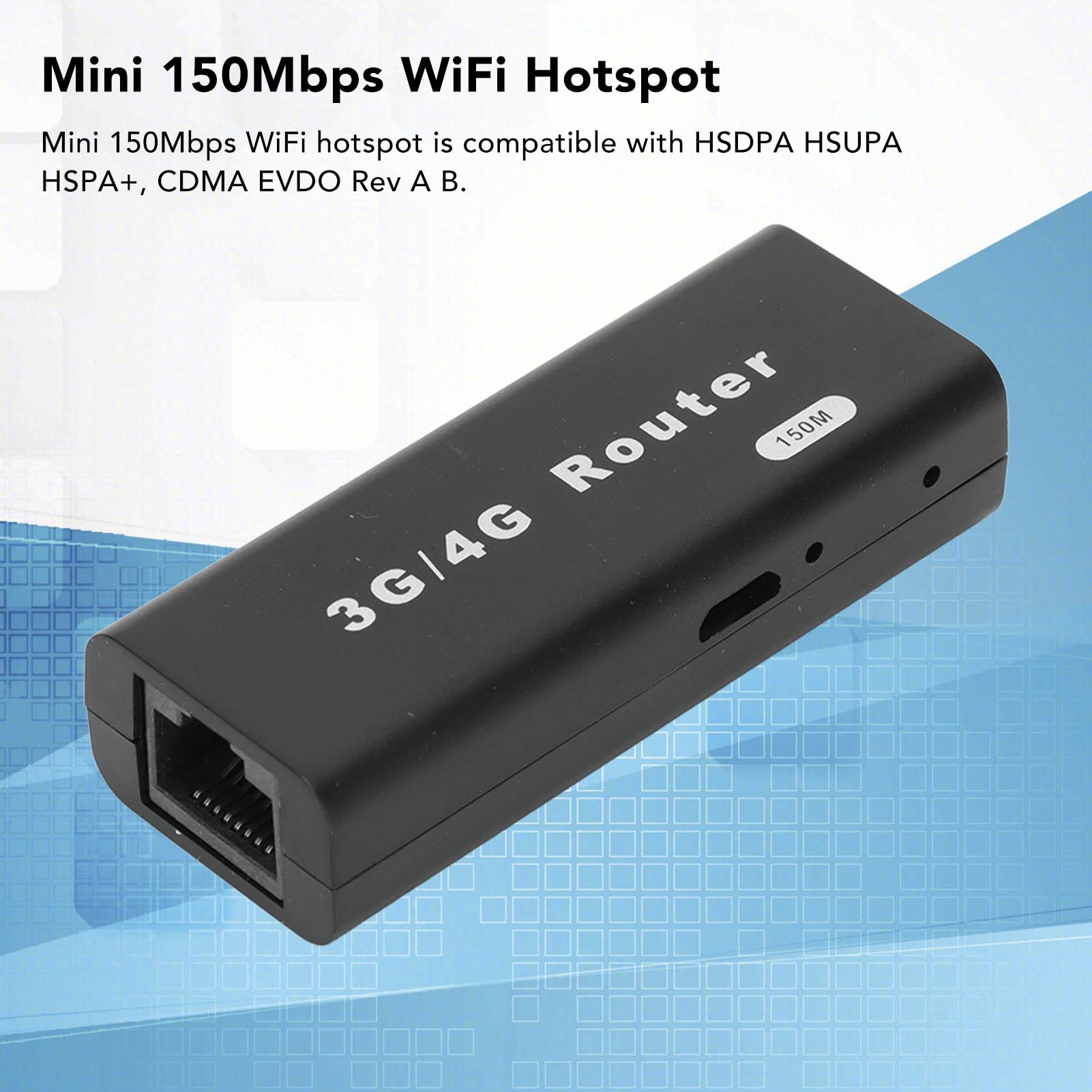 3G Mini Wireless Portable WiFi Router, USB 3G Modems, 150MBPS High Transmission Speed, RJ45 USB Interface, Plug and Play for OS for Windows for Linux for Android