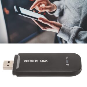 4G USB WiFi Adapter, 4G Mobile WiFi Router Portable Wireless Network Adapter, USB Powered Travel WiFi Hotspot 4G LTE Router, Supports 10 Device Connections