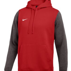 Nike Mens Pullover Fleece Hoodie (as1, alpha, m, regular, regular, Red/Charcoal Heather)