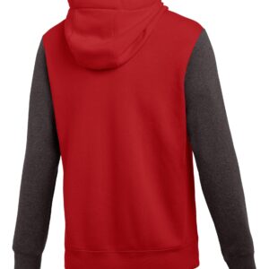 Nike Mens Pullover Fleece Hoodie (as1, alpha, m, regular, regular, Red/Charcoal Heather)