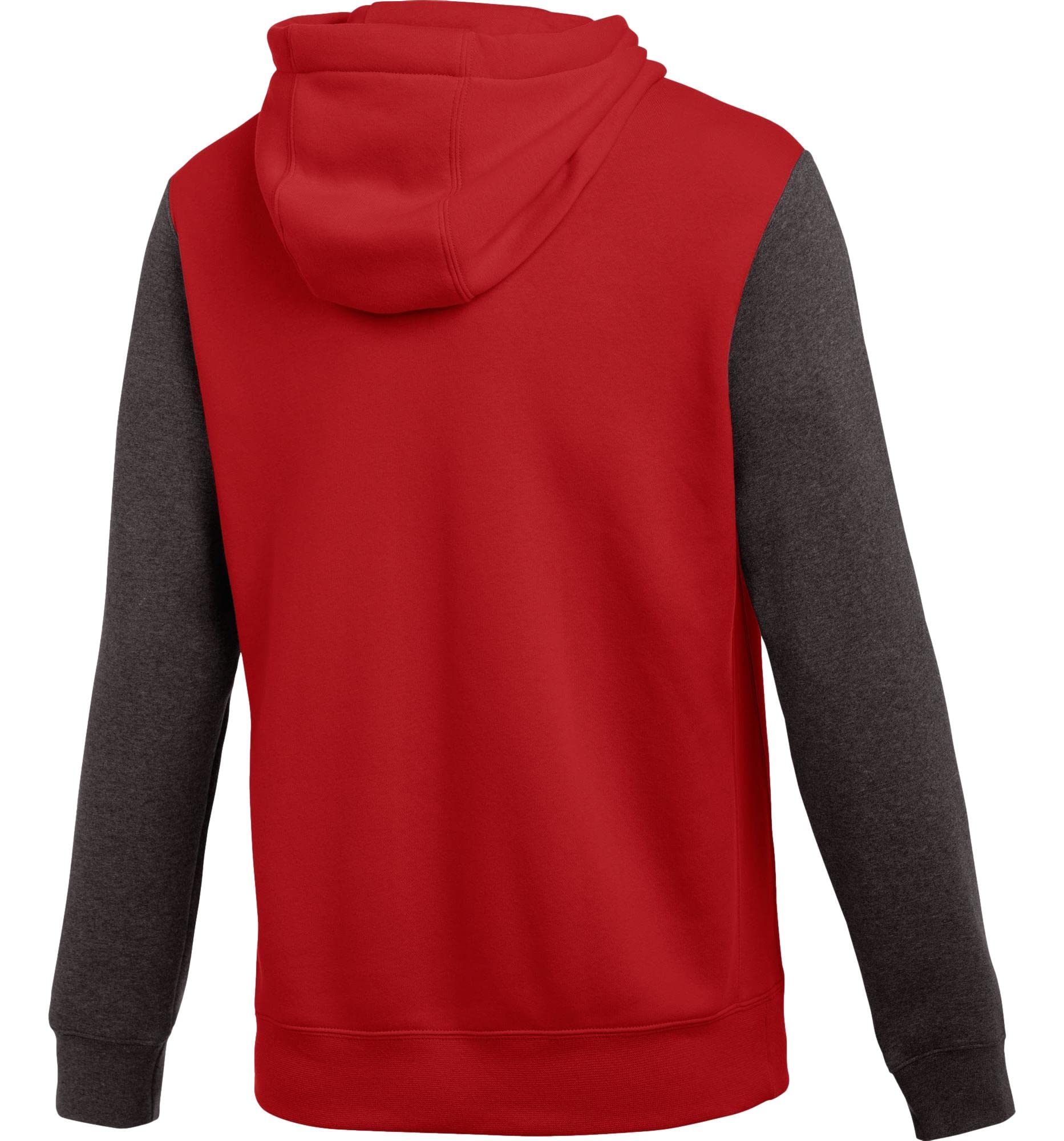 Nike Mens Pullover Fleece Hoodie (as1, alpha, m, regular, regular, Red/Charcoal Heather)