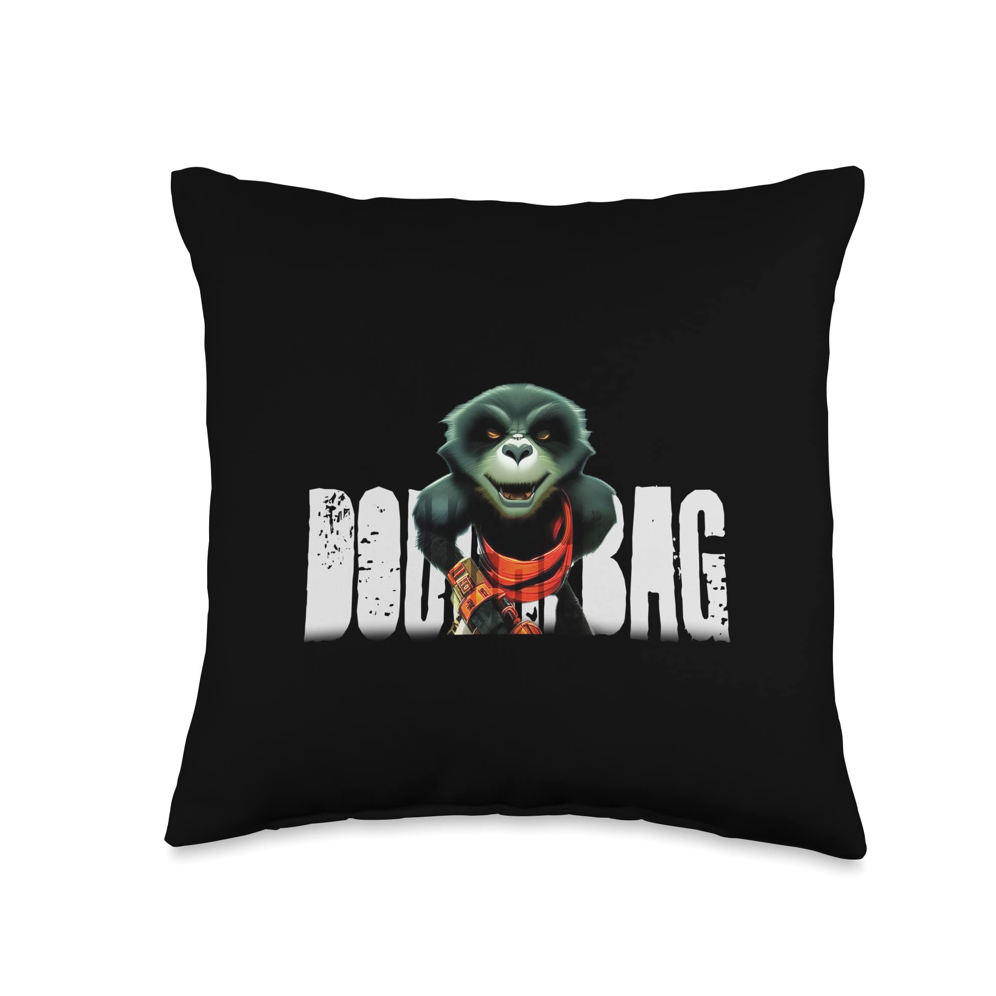 Douchebag Throw Pillow, 16x16, Multicolor