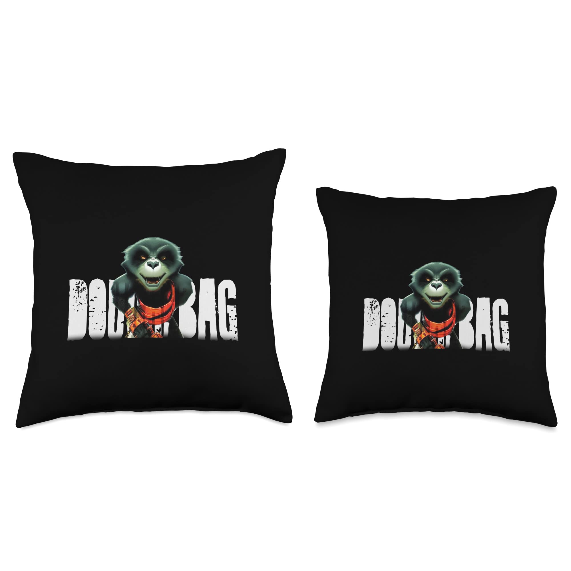 Douchebag Throw Pillow, 16x16, Multicolor