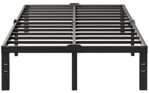 lijqci 14 inch full size bed frame 3000 lbs heavy duty metal platform mattress foundation no spring needed full size bed frames easy assembly, black