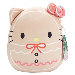 squishmallows 8-inch hello kitty gingerbread cookie - official jazwares plush - collectible soft & squishy stuffed animal toy - add to your squad - gift for kids, girls & boys