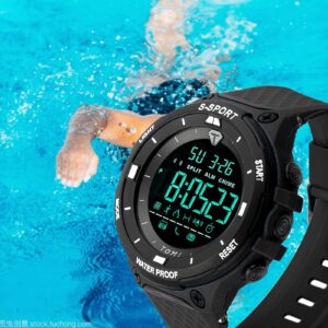 TOMI Mens Digital Watch Sports Military Waterproof Outdoor Chronograph Wrist Cheap for Men with LED Back Ligh/Alarm/DateGifts for Students Women (Light Blue)