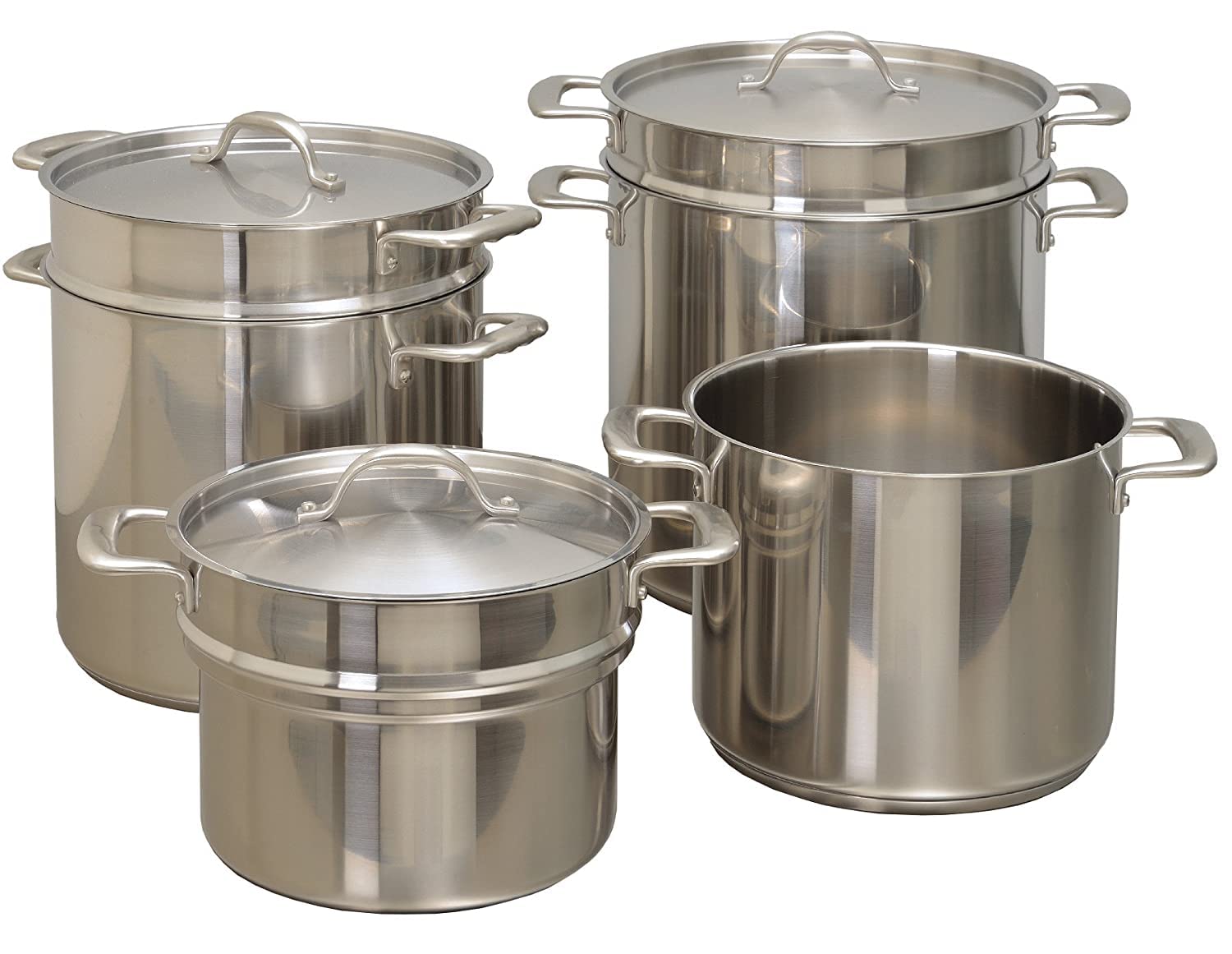 UPDATE International CDB-16 Stainless Steel Double Boiler 17.24 Quart