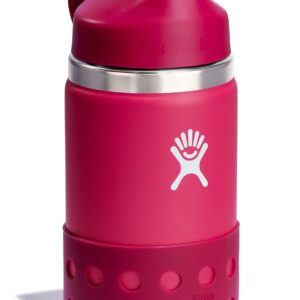 Hydro Flask 12 Oz Kids Wide Mouth Straw Cap And Boot Peony