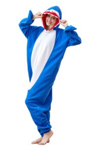 comfy new animal onesie shark halloween cosplay pajamas costume sleepwear large