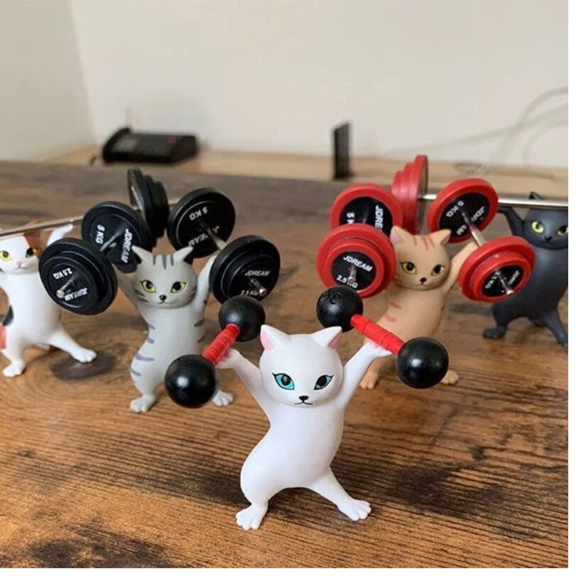 Cute Gifts - Enchanting Cat Pen Holder - Kawaii Cat Gifts for Cat Lovers - Office Desk Accessories - Room Decor ( 5 Cats Set )