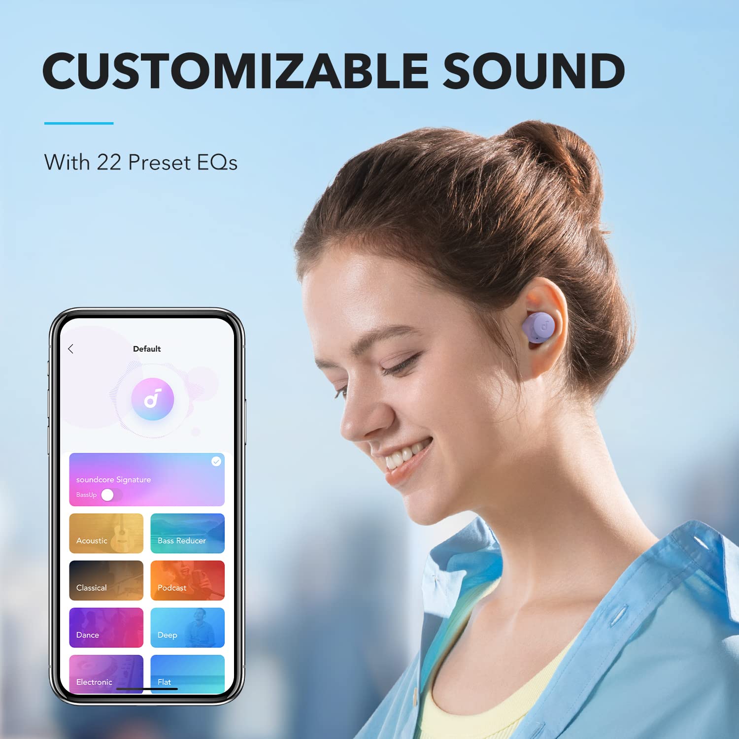 Soundcore by Anker A20i True Wireless Earbuds, Bluetooth 5.3, App, Customized Sound, 28H Long Playtime, Water-Resistant, 2 Mics for AI Clear Calls, Single Earbud Mode (Purple)