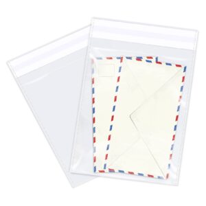 wepoly - 6" x 9" (200 count) clear cellophane bags - self sealing cello plastic poly bags- for a7 a8 a9 cads & envelopes, bakey, cookies, candies