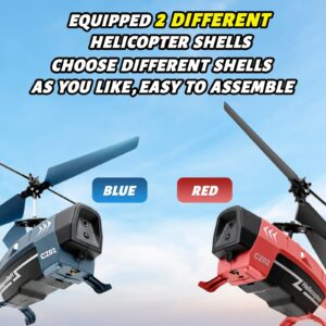 Remote Control Helicopter Kids Toys,3.5 Channel 2.4GHz Aircraft with Intelligent Obstacle Avoidance,One Key take Off/Landing,LED Light,Stable Flight & Easy Control, Birthday Present for Boys Girls