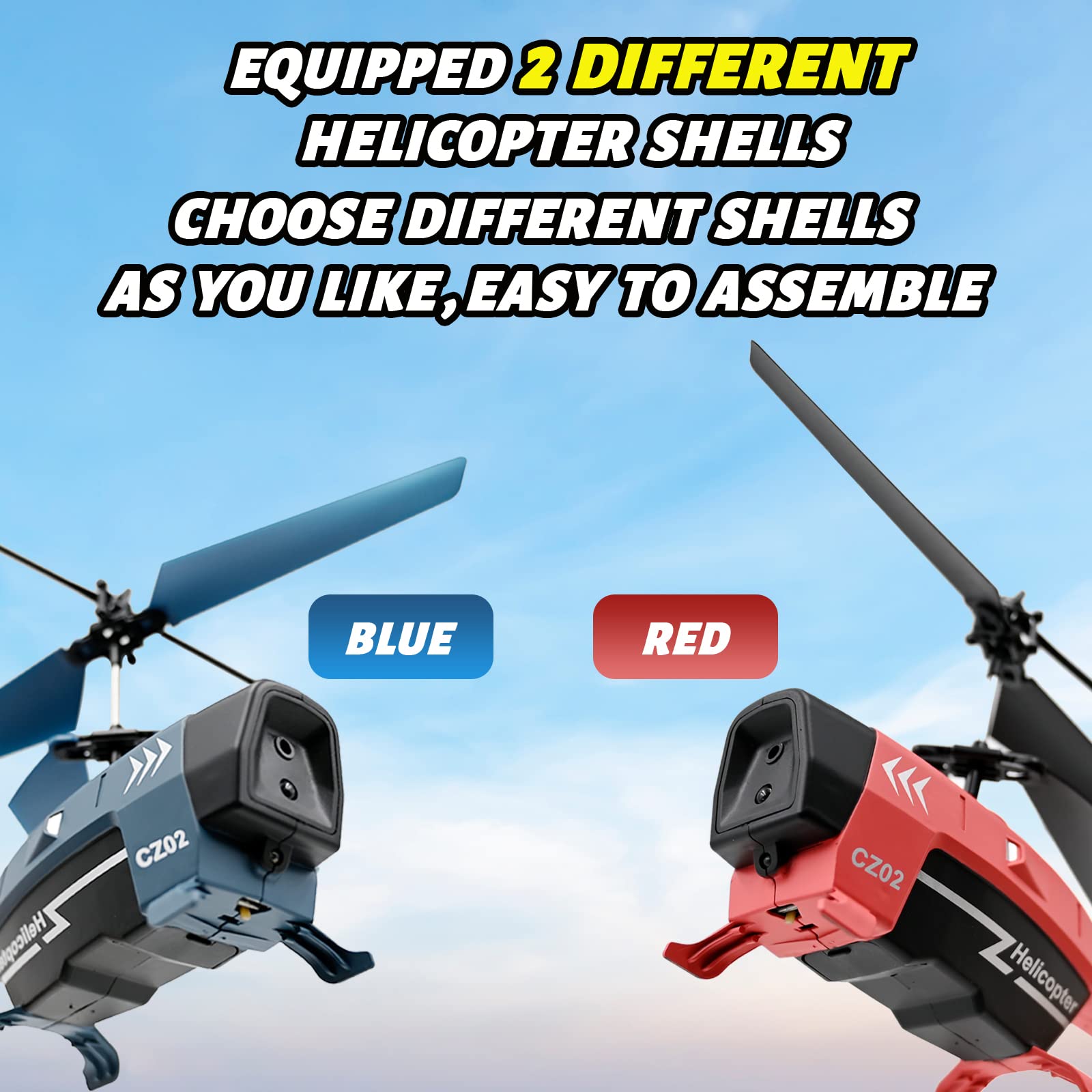 Remote Control Helicopter Kids Toys,3.5 Channel 2.4GHz Aircraft with Intelligent Obstacle Avoidance,One Key take Off/Landing,LED Light,Stable Flight & Easy Control, Birthday Present for Boys Girls