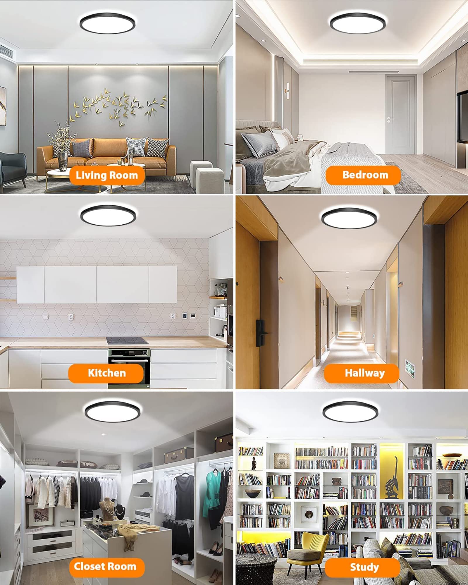 12Inch Led Flush Mount Ceiling Light,28W 3200LM Dimmable Light Fixture,Wall Switch Control 3000K/4000K/6500K Super Bright Ultra Thin Ceiling Light for Kitchen Living Room