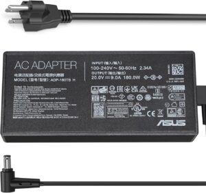 180w ac adapter fit for asus gaming laptop rog zephyrus g ga502 tuf fx705d fx705dd fx705dt fx505d fx505dd fx505d fx505dd fx505dt fx505du fx505dy fx505g fx505gt fx505 power supply charger