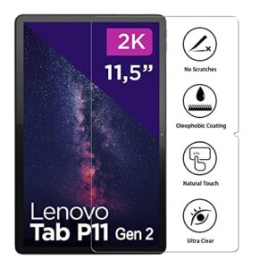 XunyLyee [2 Pack Screen Protector for Lenovo Tab P11 2nd Gen 11.5 Inch, Easy Installation Tempered Glass for Lenovo Tab P11 2nd Gen TB-350FU/TB-350XC