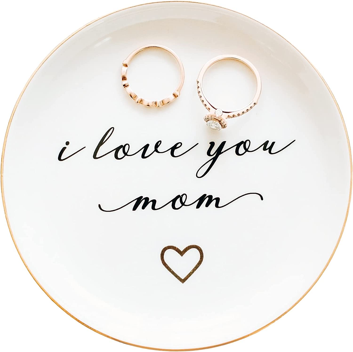 PUDDING CABIN Gifts for Mom from Daughter, for Mom Ring Dish I love You mom Mom Birthday Gifts, Mom Gifts for Valentines Christmas Wedding Gifts