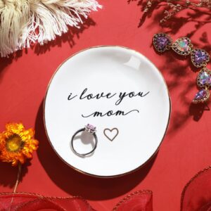 PUDDING CABIN Gifts for Mom from Daughter, for Mom Ring Dish I love You mom Mom Birthday Gifts, Mom Gifts for Valentines Christmas Wedding Gifts