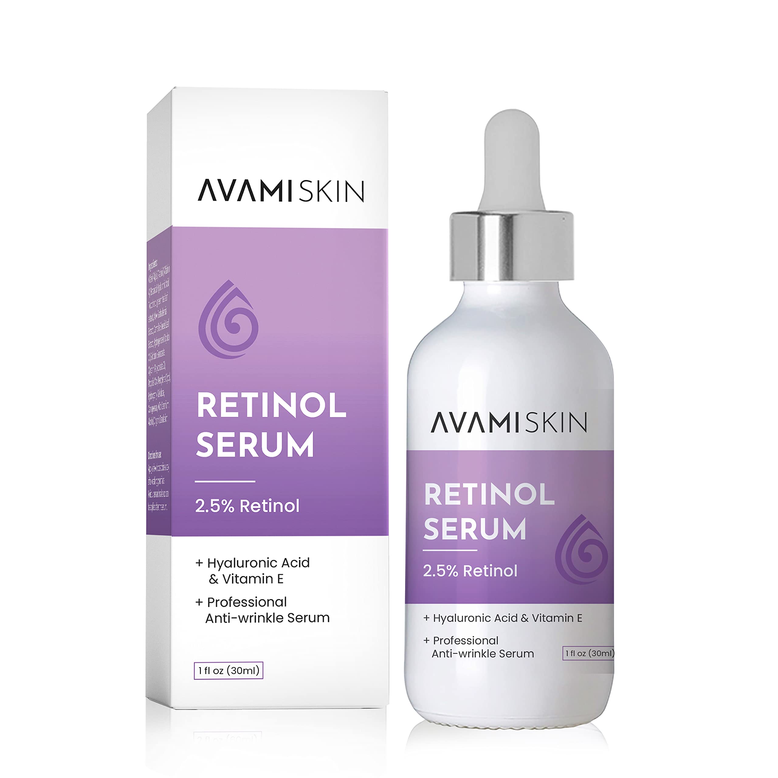 AVAMI 3-Piece Skin Serum Set - Vitamin C, Hyaluronic Acid, Retinol - Unisex - 1 fl. Oz