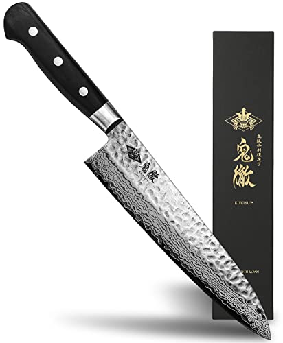 KITETSU Japanese chef knife made in Japan gyutou 8" Damascus VG10 SEKI city superior stainless blade 210mm