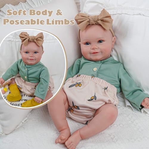 BABESIDE Reborn Baby Dolls, 20Inch Cute Soft Vinyl Realistic-Newborn Baby Dolls Poseable Real Life Lifelike Baby Dolls w/Doll Accessories for 3+ Year Old Girls