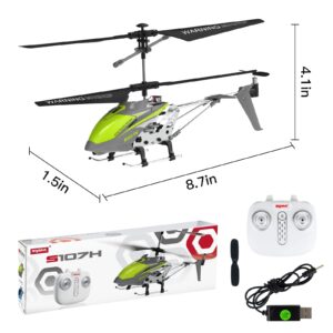 Cheerwing Remote Control Helicopter,SYMA S107H RC Helicopter with Altitude Hold, One Key Take Off/Landing,Mini Helicopter with Gyro for Adults Kids(Green)