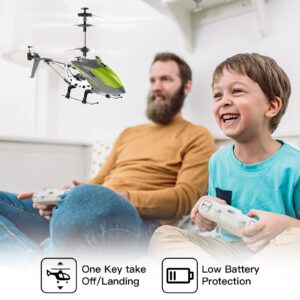 Cheerwing Remote Control Helicopter,SYMA S107H RC Helicopter with Altitude Hold, One Key Take Off/Landing,Mini Helicopter with Gyro for Adults Kids(Green)